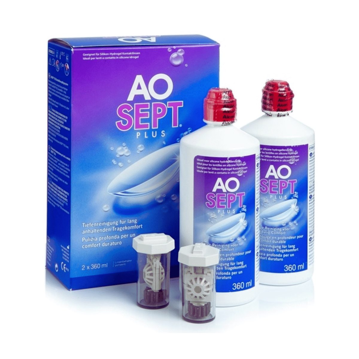 תמיסת מי חמצן, אאוספט פלוס 360 מ"ל (Aosept Plus 360ml) || עדשות