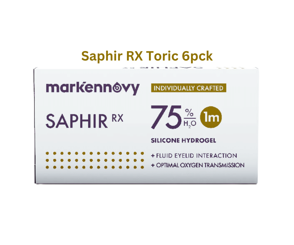 עדשות מגע צילינדר חודשיות במספרים גבוהים (Saphir Rx Toric) עדשות
